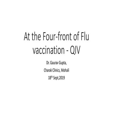 At the four front of flu vaccination - Quadrivalent Flu Vaccination in ...