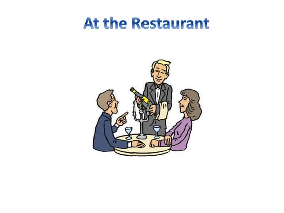 Lesson Plan Ordering At The Restaurant | PDF