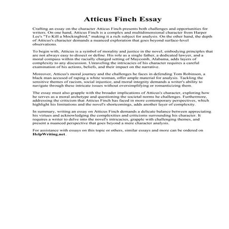 Atticus Finch Essay.pdfAtticus Finch Essay | PDF