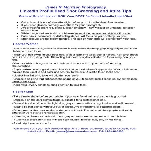 Attire and grooming guidelines