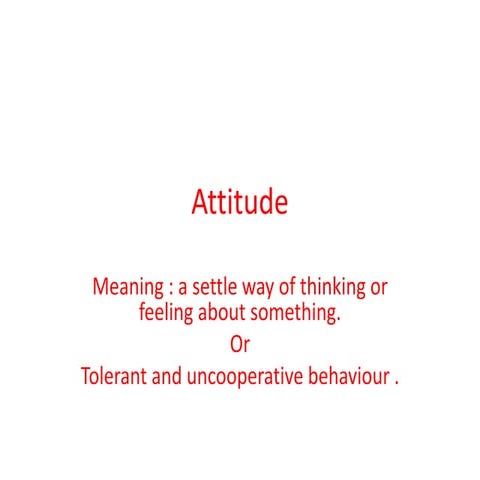Attitude | PPT