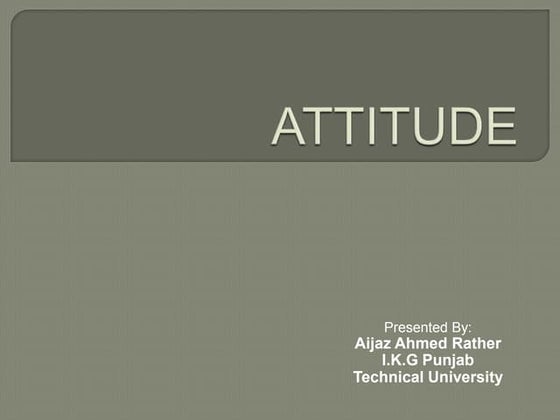 Attitude- Psychology | PPTX | Science