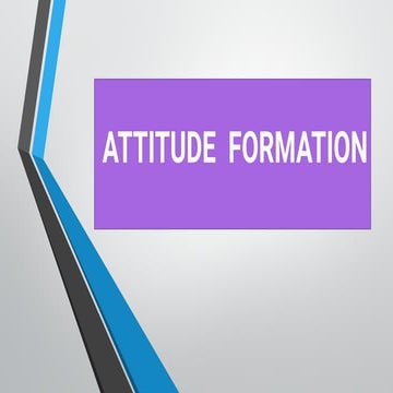 Attitude Formation and it's different types | PDF