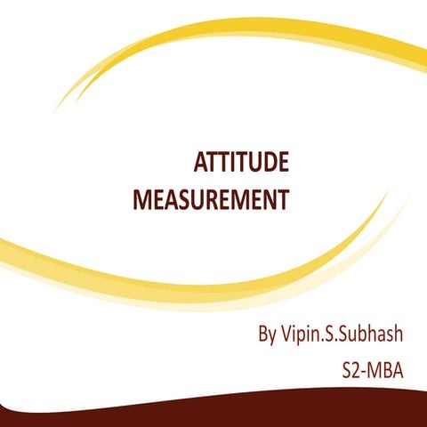 Measurement of Attitude. | PPT