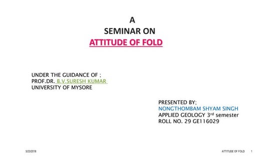 Fold & its classification | PPTX | Geology | Science