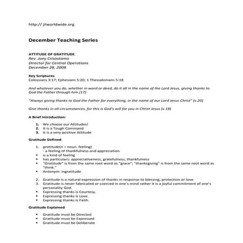 Attitude ofgratitude | PDF