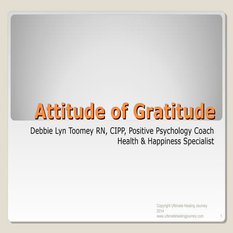 Attitude of Gratitude: The Science Of Gratitude Boosts Happiness, Well ...