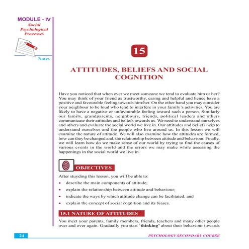 Attitudes, beliefs and social cognition | PDF