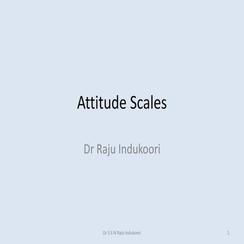 Attitude scaling | PPTX