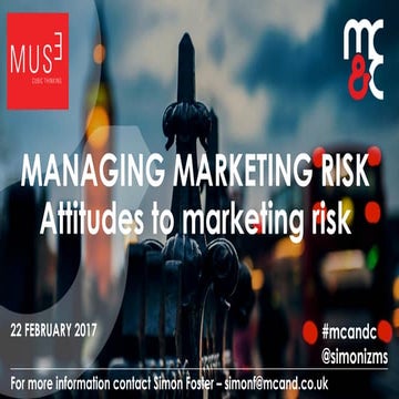Attitudes to marketing risk research presentation summary | PDF