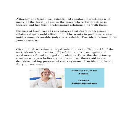 Attorney Joe Smith has established regular interactions with many .docx
