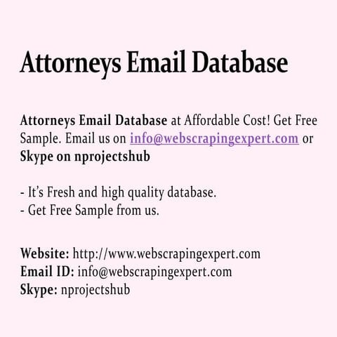 Attorneys Email Database | PPTX