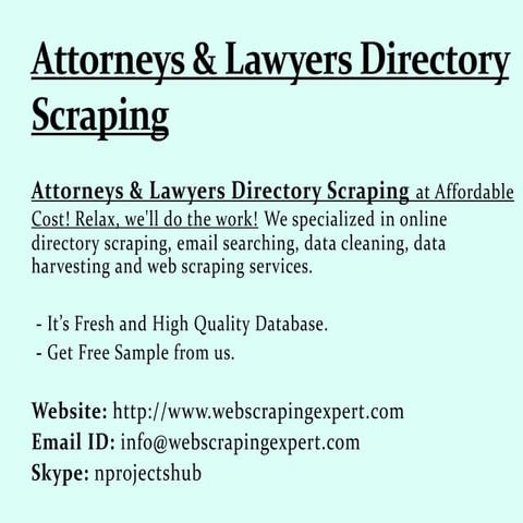 Attorneys & Lawyers Directory Scraping | PPT