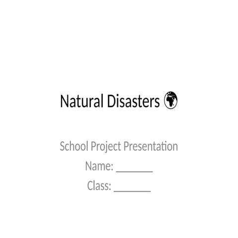 Natural Disasters Note taking Pages | PDF