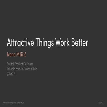 Attractive Things Work Better | PDF