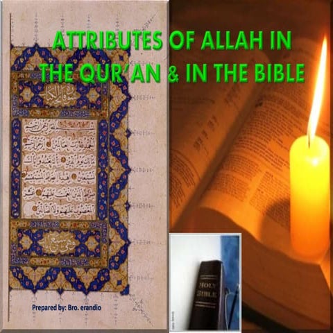 Attributes of Allah in the Quran and in the Bible | PPT