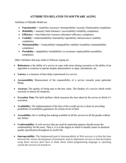 Quality attributes in software architecture | PPT