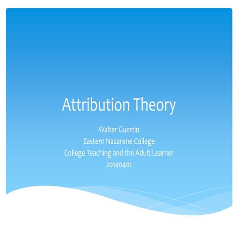 Attribution theory wg | PPTX