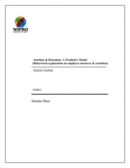 Attrition & Retention: A Predictive Model | PDF Attrition & Retention: A Predictive Model | PDF