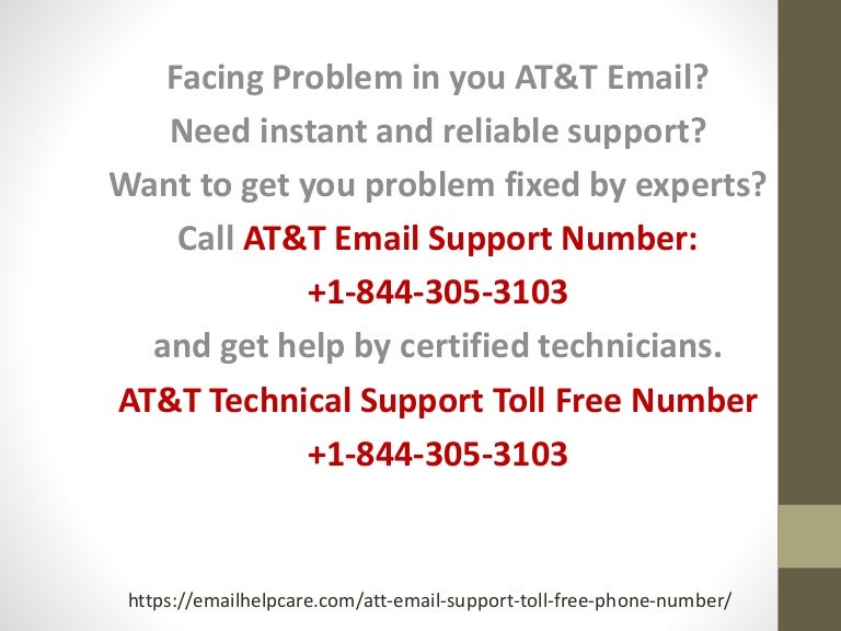 AT&T Email Technical Support Number 1-844-305-3103