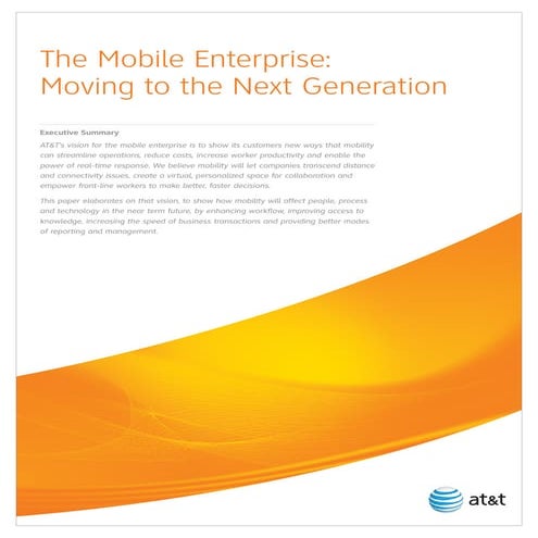 At&t the mobile enterprise wireless-vision-whitepaper | PDF