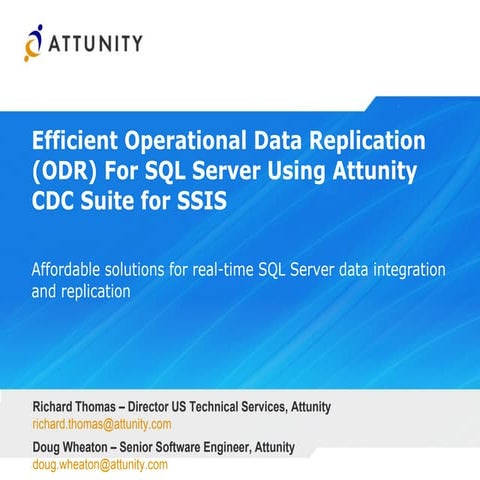 Attunity Efficient Odr For Sql Server Using Attunity Cdc Suite For Ssis Slidesppt 0597