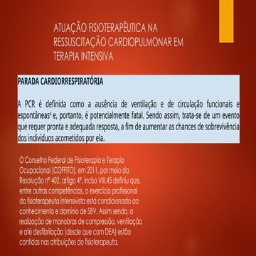 Aula de parada cardiorespiratoria e RCP para enfermagem | PPTX