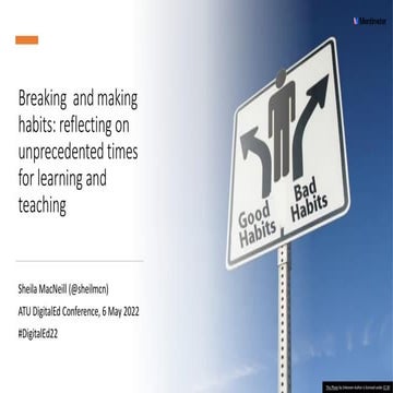 Making and Breaking Habits: reflecting on unprecedented times for ...