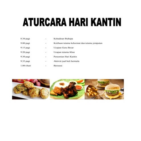 Aturcara hari kantin | DOC