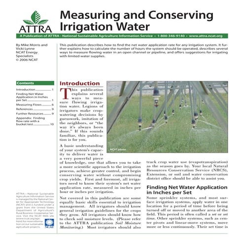 Measuring and Conserving Irrigation Water | PDF