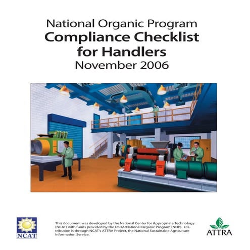 National Organic Program Compliance Checklist for Handlers | PDF