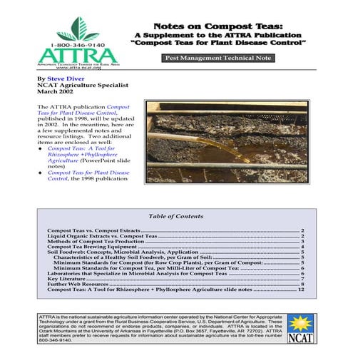 Notes on Compost Teas | PDF