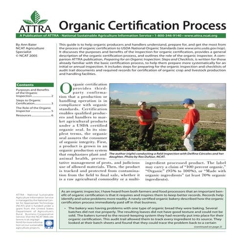 Organic Certification Process | PDF