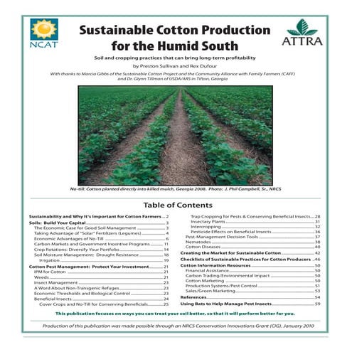 Sustainable Cotton Production for the Humid South | PDF