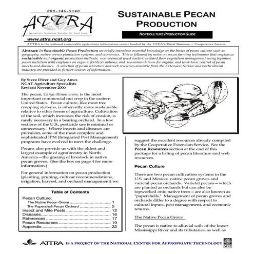 Sustainable Pecan Production | PDF