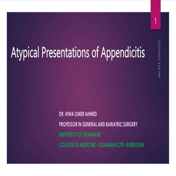 Atypical Presentations of Appendicitis.pptx
