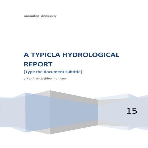 A typicla hydrological report for engineering projects | DOCX