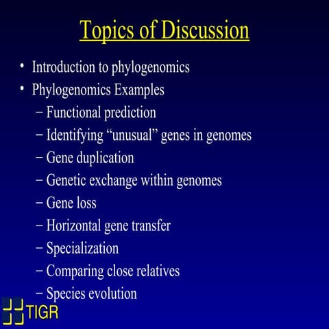 Evolutionary Genome Scanning - talk by J. Eisen in 2000 at MBL ...