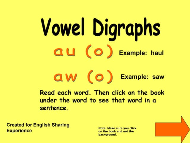 Vowels Digraphs | PPT