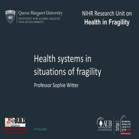 Health Systems in Situations of Fragility | PDF