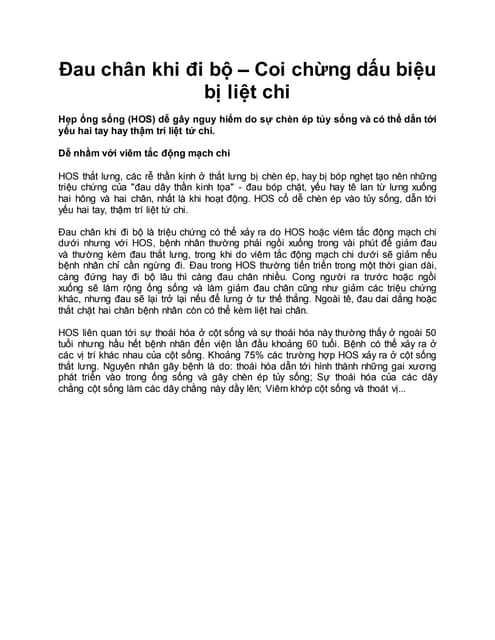 Đau thần kinh tọa | PDF