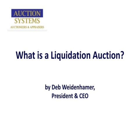 What is a Liquidation Auction? | PPT | Real Estate Buying and Selling ...