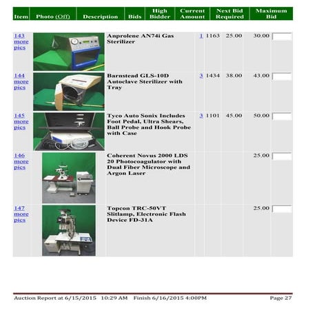 Auction report 27 | PDF