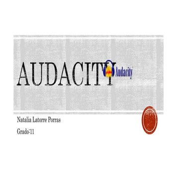 Audacity menu y herramientas | PDF