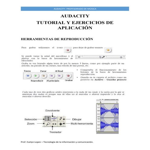 Audacity tutorial y ejercicios | PDF