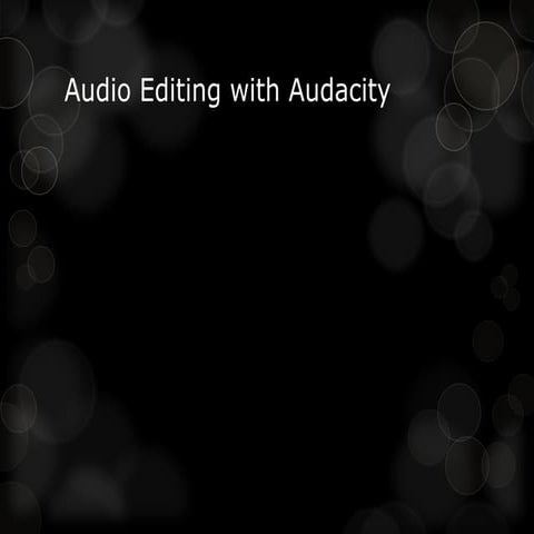 Audacity tutorial powerpoint | PPT