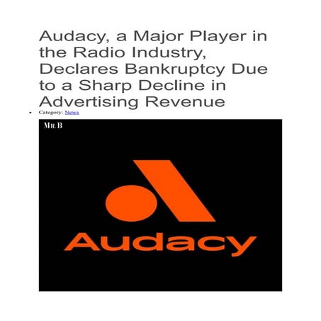 Audacy, a Major Player in the Radio Industry, Declares Bankruptcy.pdf