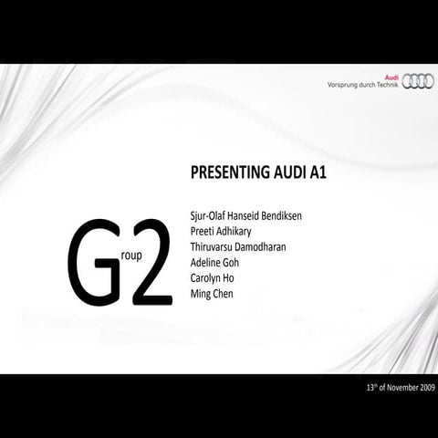 Audi A1 - Integrated Marketing Campaign - Singapore/APAC | PPT