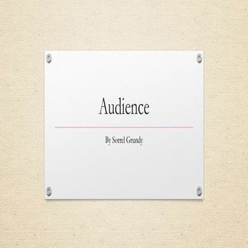 Assignment 45 target audience | PPTX