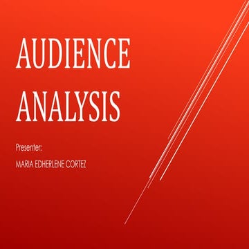 Audience analysis 1 | PPT